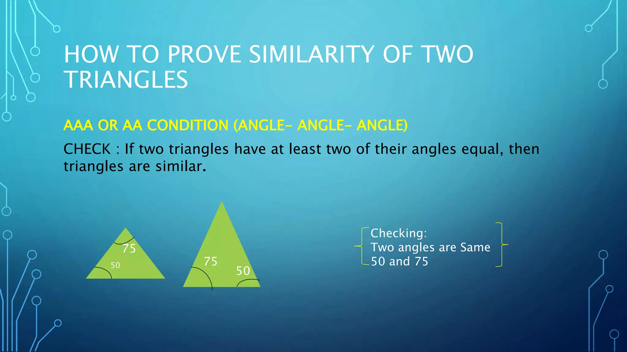 Similarity of Triangles | PPTX | Science