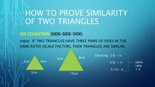 Similarity of Triangles | PPTX