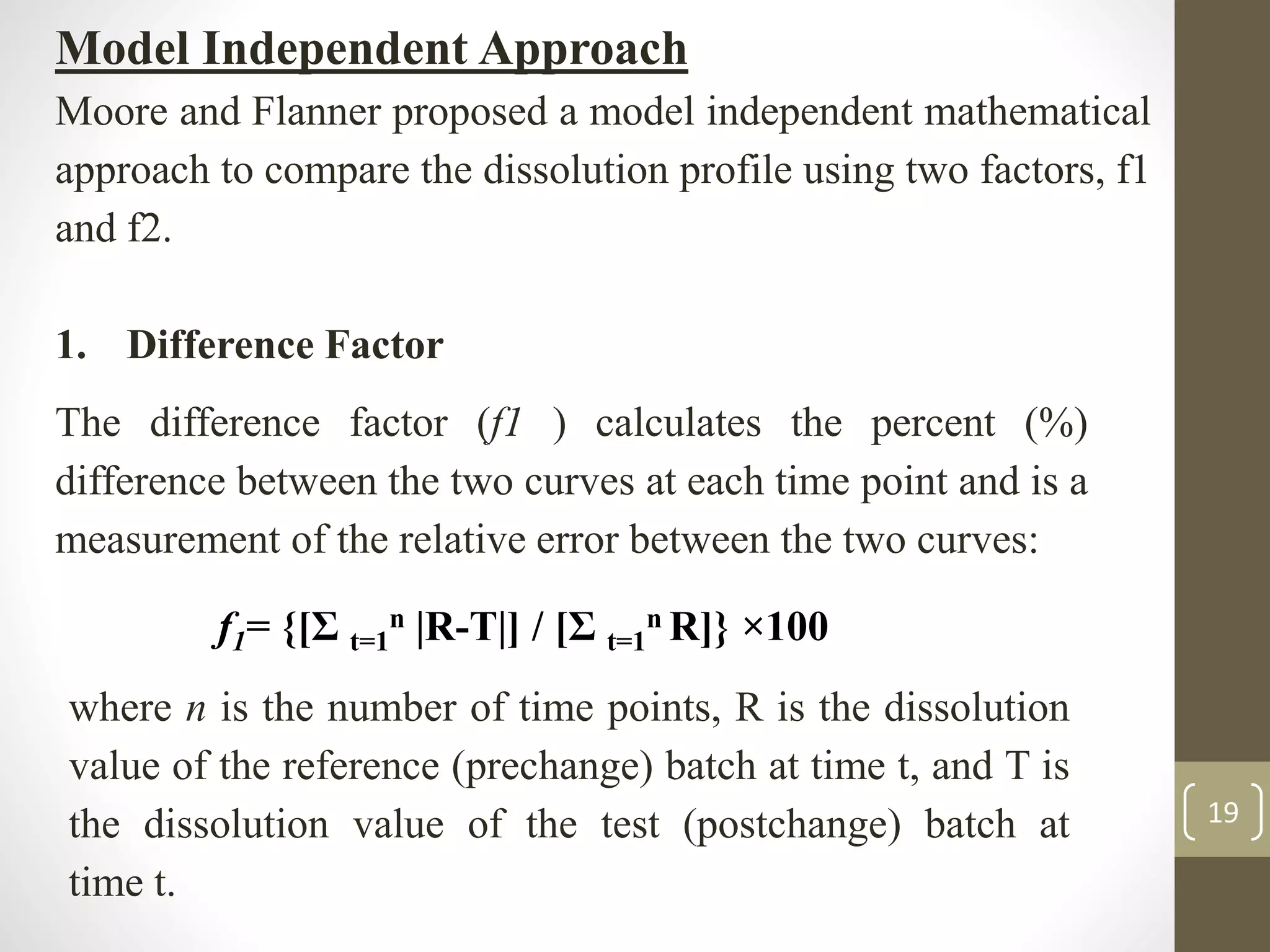 Similarity and difference factors of dissolution | PPTX