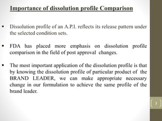 Similarity and difference factors of dissolution | PPTX