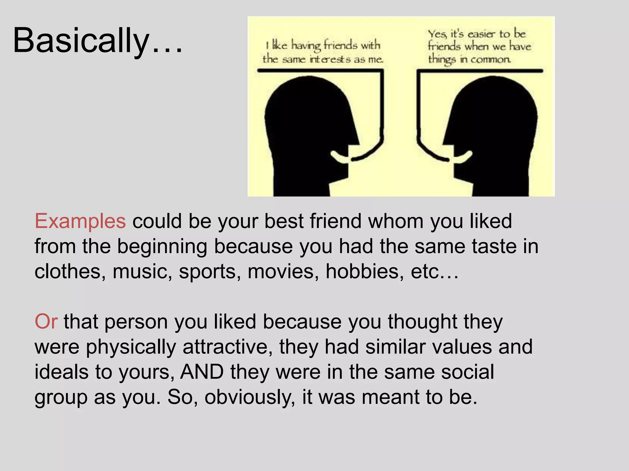 Similarity and interpersonal attraction | PPT