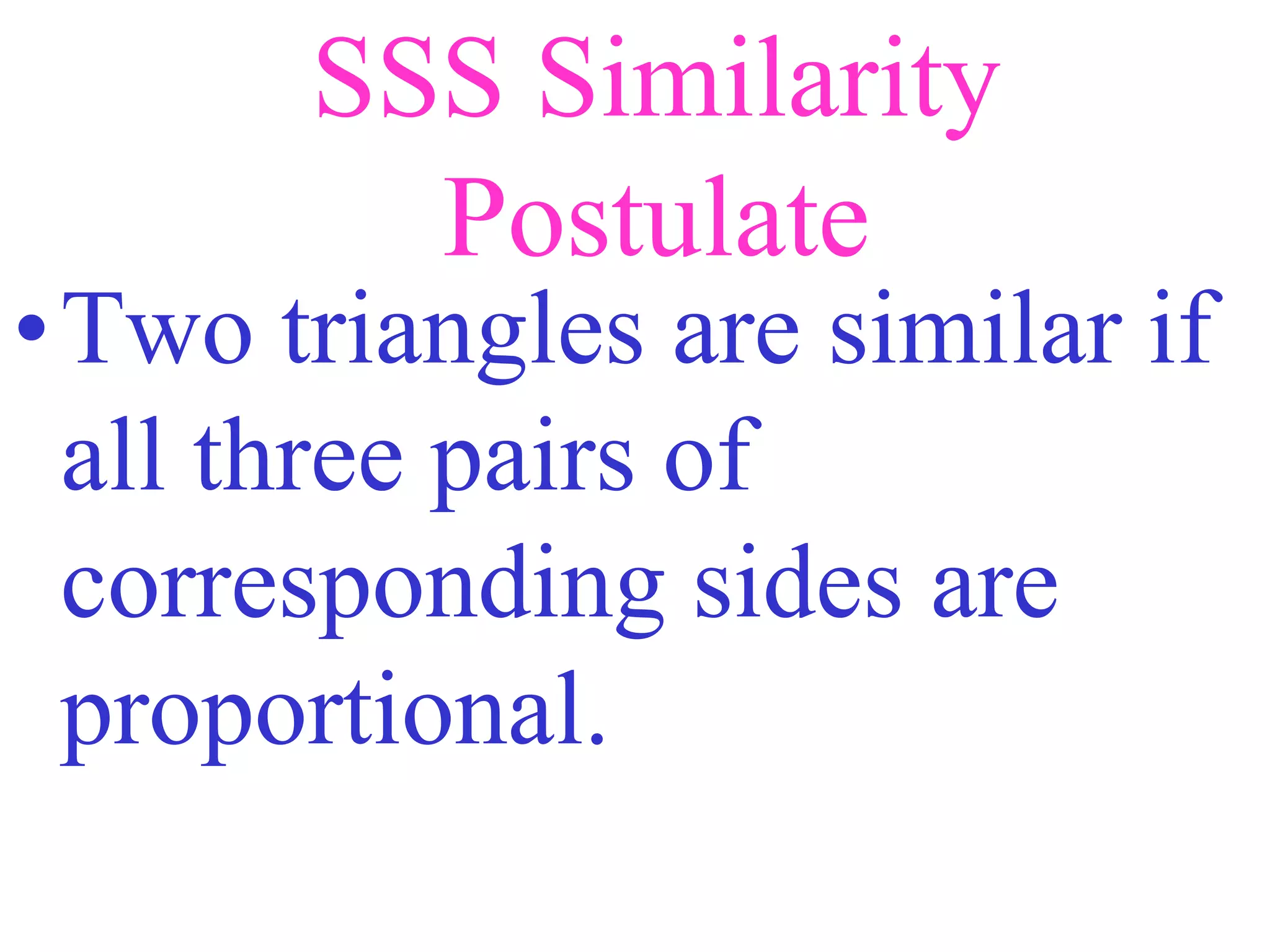 Similarity day 1 sss, sas, aa | PPTX | Physics | Science