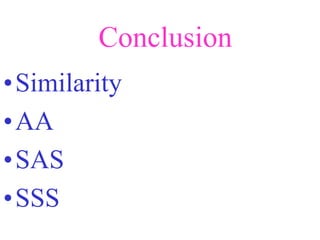 Similarity day 1 sss, sas, aa | PPTX