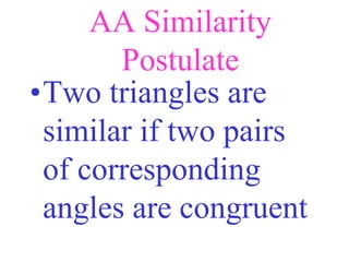 Similarity day 1 sss, sas, aa | PPTX