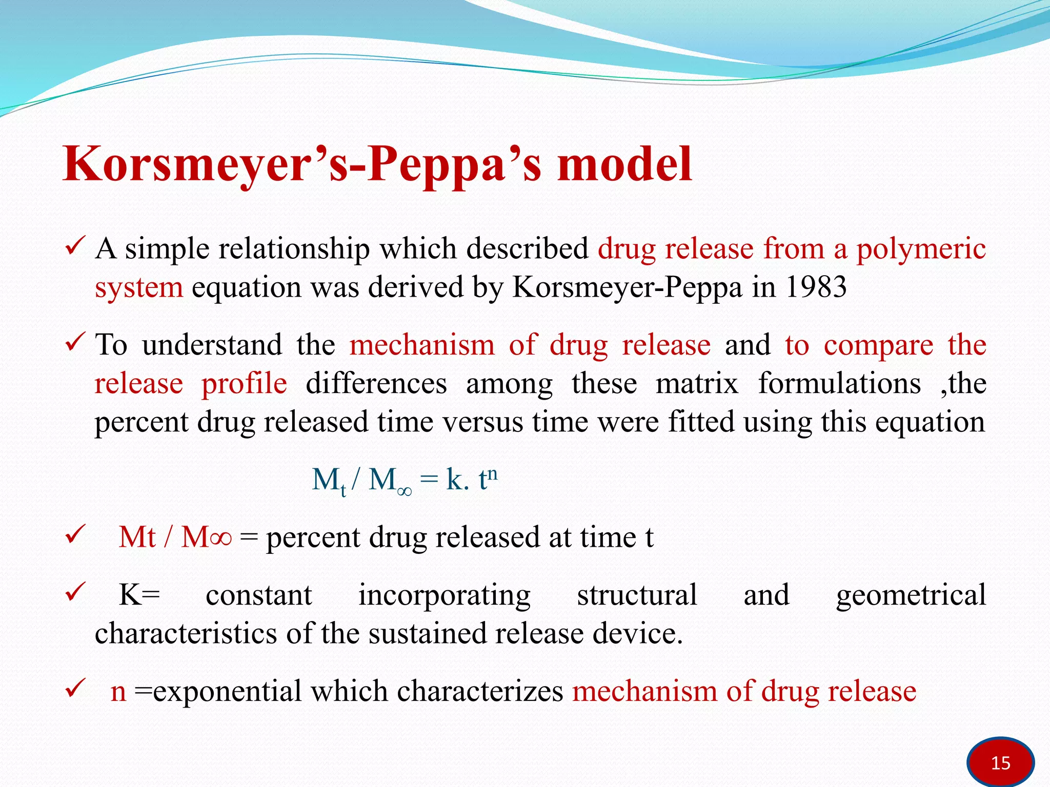Similarity factor, higuchi plot, peppas plot | PPTX