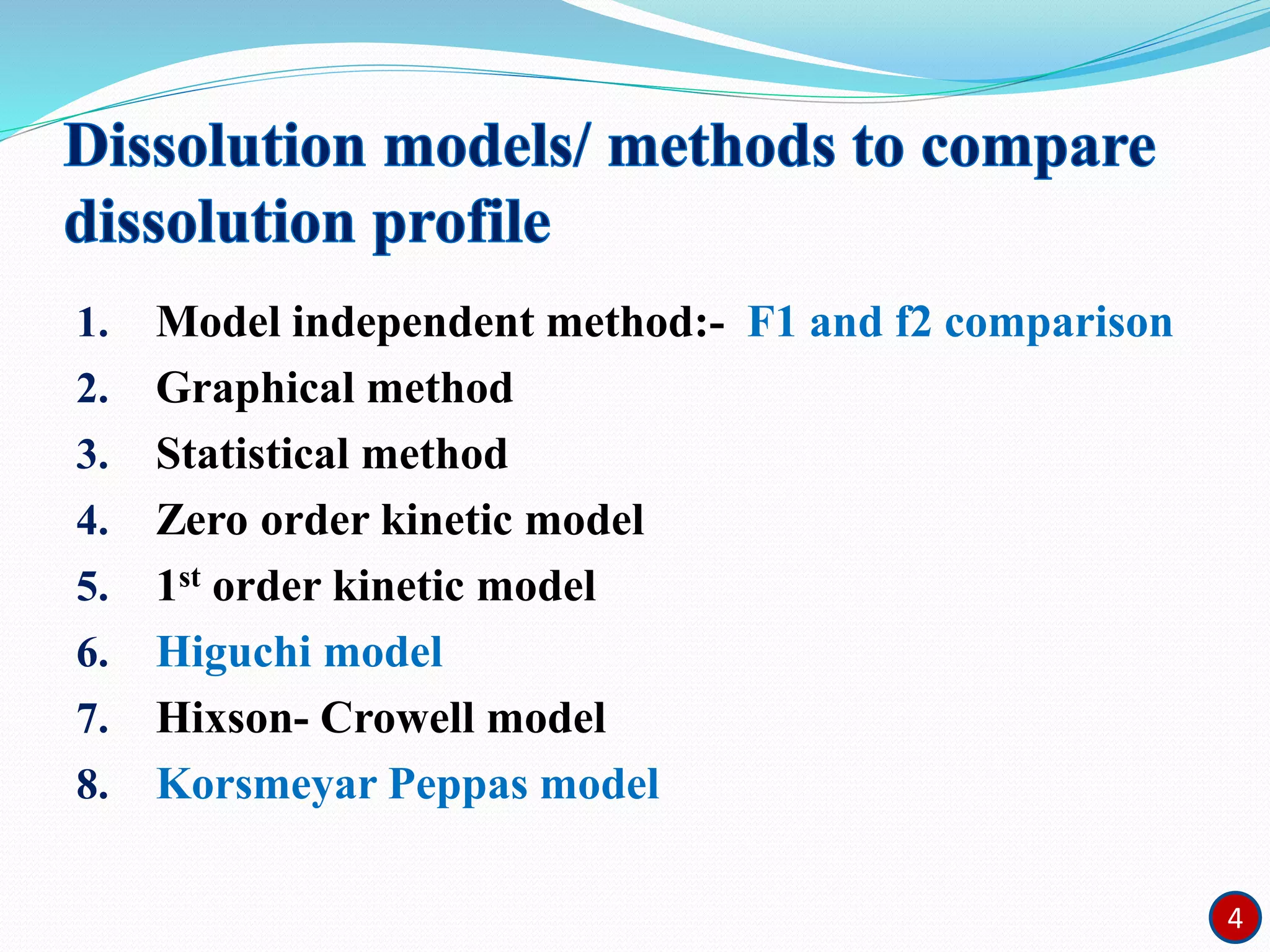 Similarity factor, higuchi plot, peppas plot | PPTX