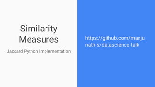Similarity measures | PPT