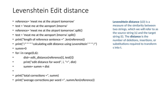 Similarity Metrics for Textual Data.pptx | Science