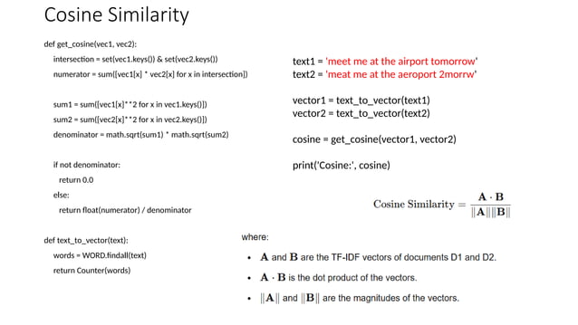 Similarity Metrics for Textual Data.pptx | Science