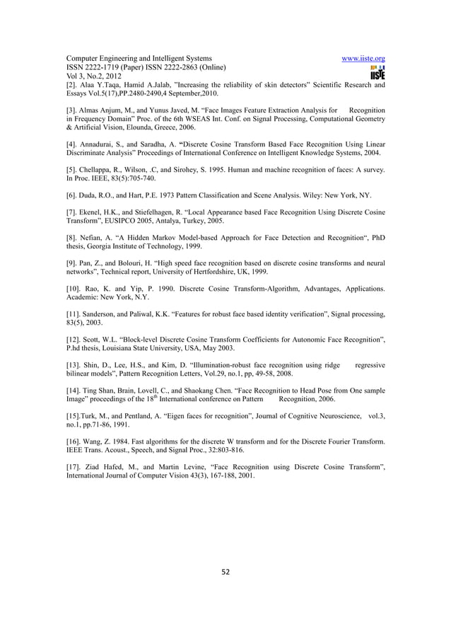 Similarity of inference face matching on angle oriented | PDF