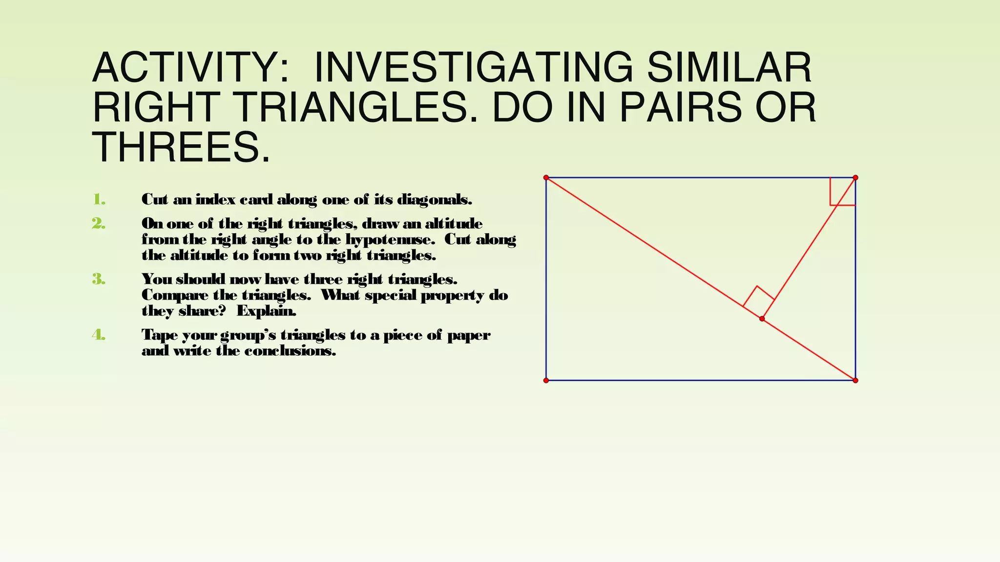 7.4 Similarity in right triangles | PPT