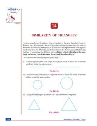 Similarity of triangles -GEOMETRY | PDF