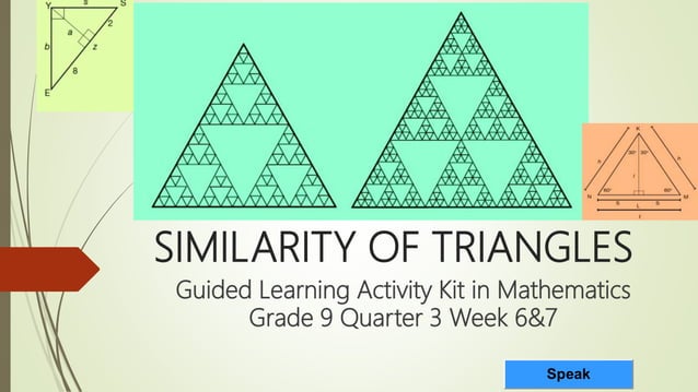 SIMILARITY OF TRIANGLES.pptx | Physics | Science