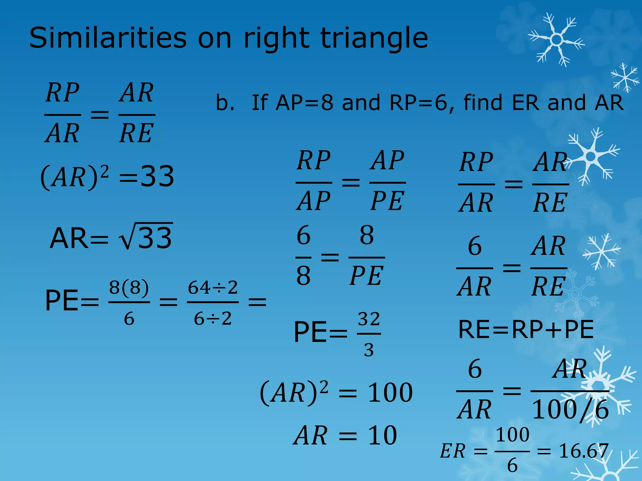 Similarity on right triangle | PPTX