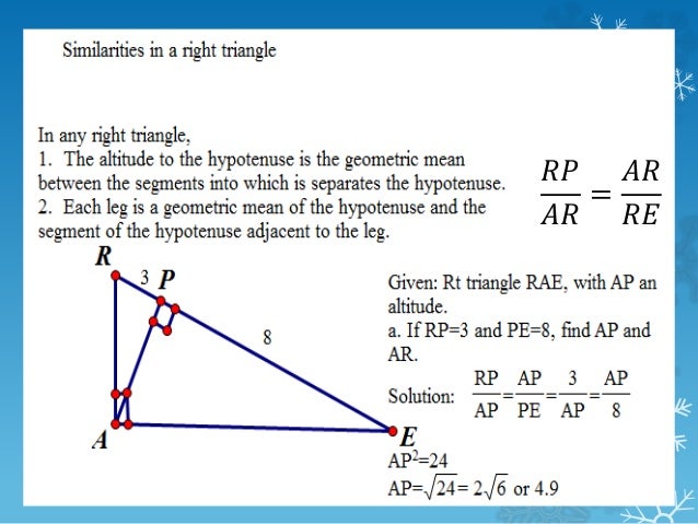 Similarity on right triangle