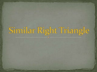 Similar right triangle | PPT