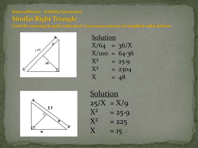 Similar right triangle | PPT