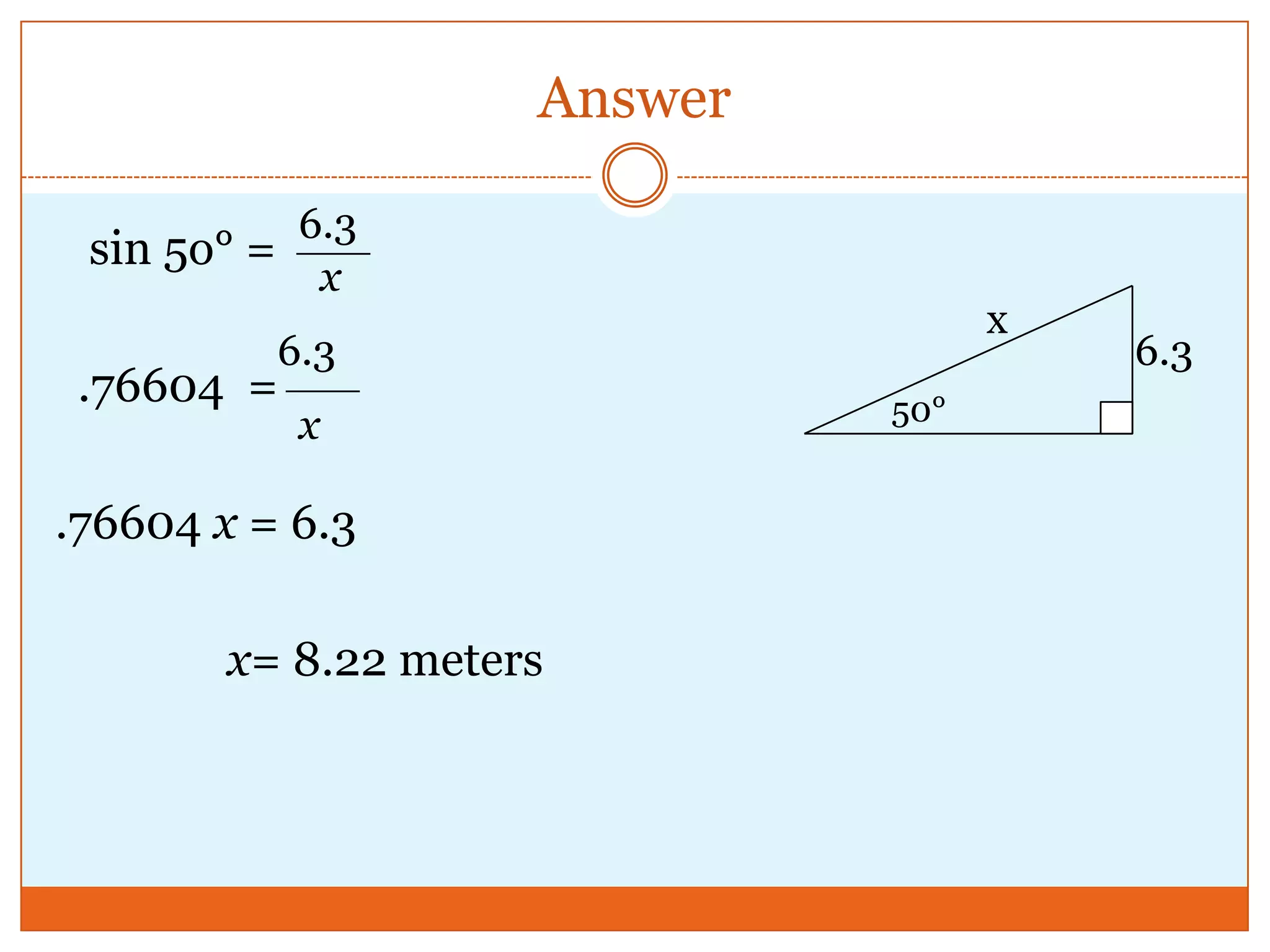 Similar triangles and trigonometric ratios | PPT