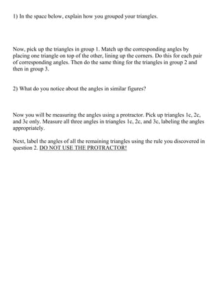 Similar triangles student_handout | DOC | Physics | Science