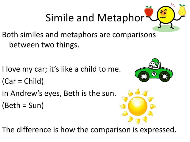 Simile and metaphor | PPTX | Poetry | Books and Literature