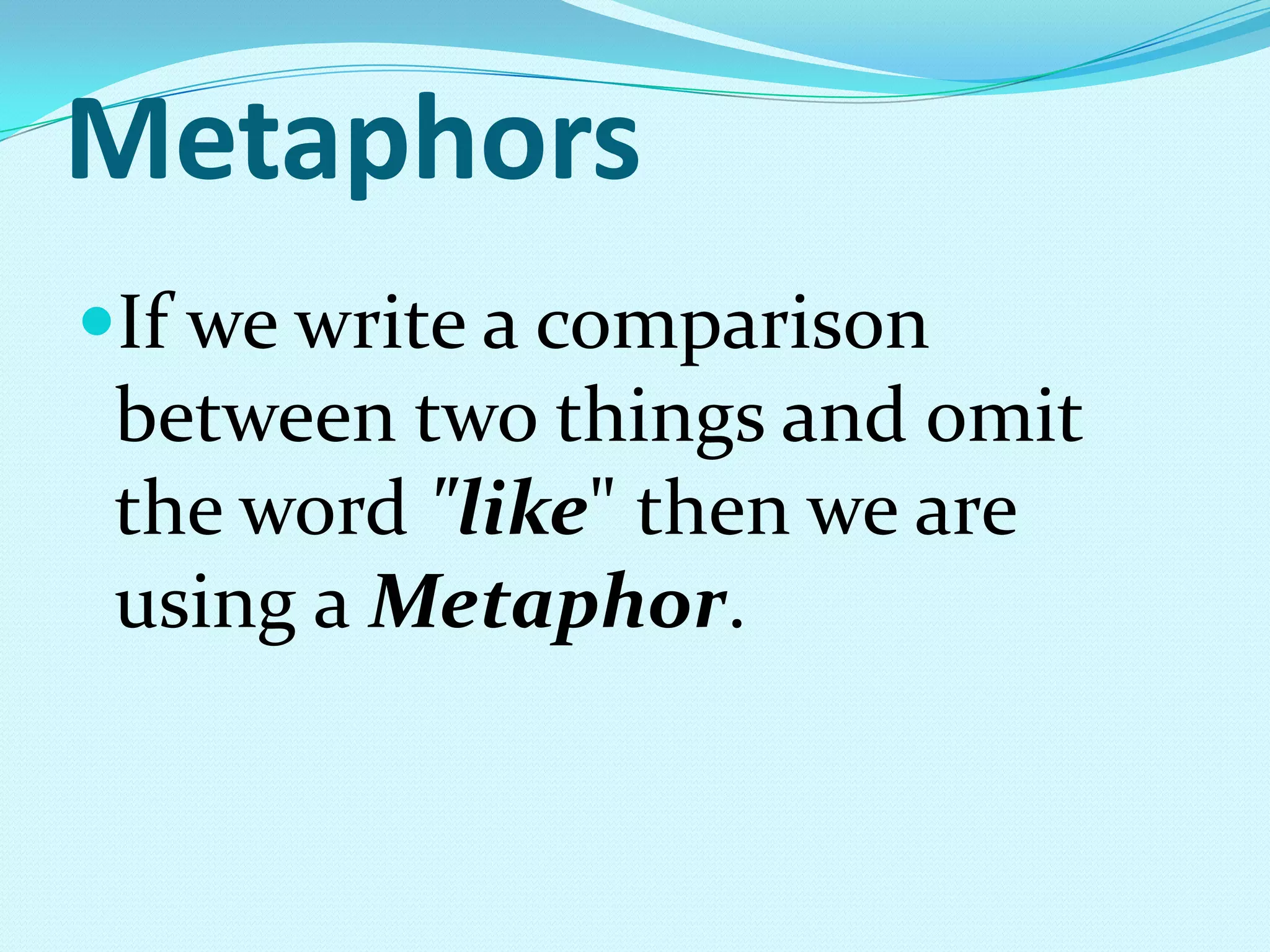 Simile and metaphor | PPTX