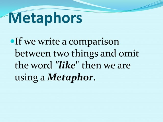 Simile and metaphor | PPTX | Poetry | Books and Literature