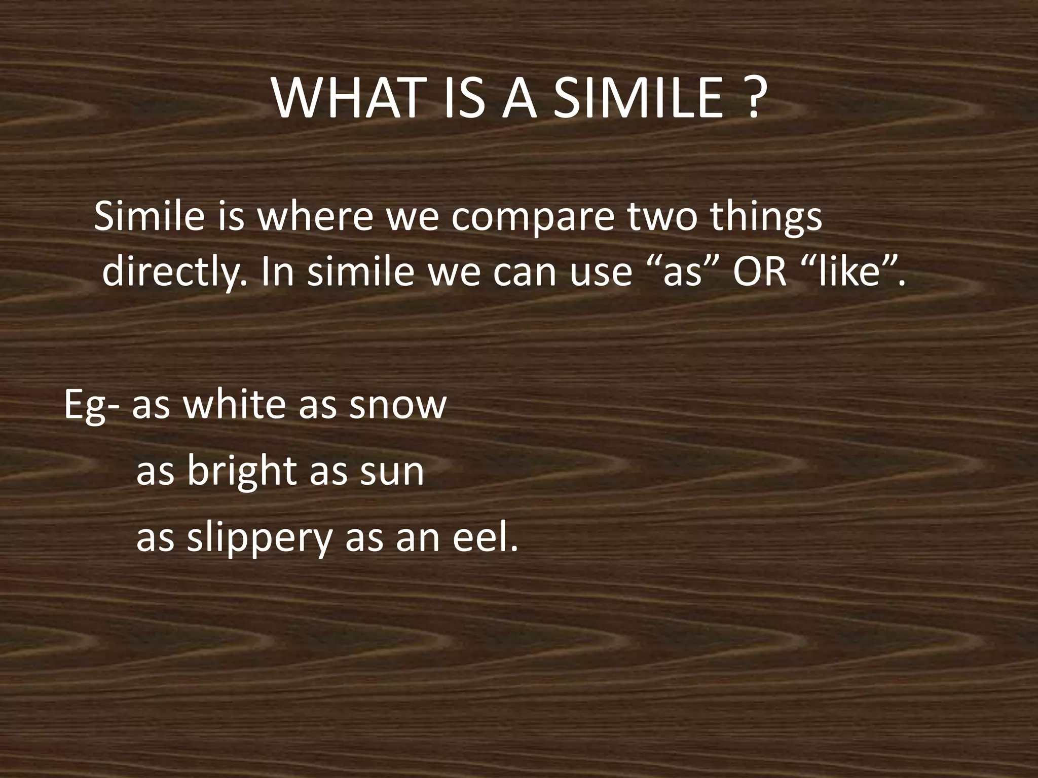 Simile and metaphor | PPTX