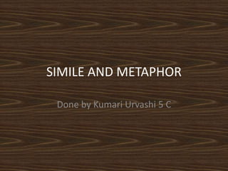 Simile Metaphor Powerpoint