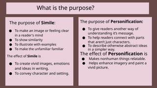 Presentation on Simile and Personification | PPTX