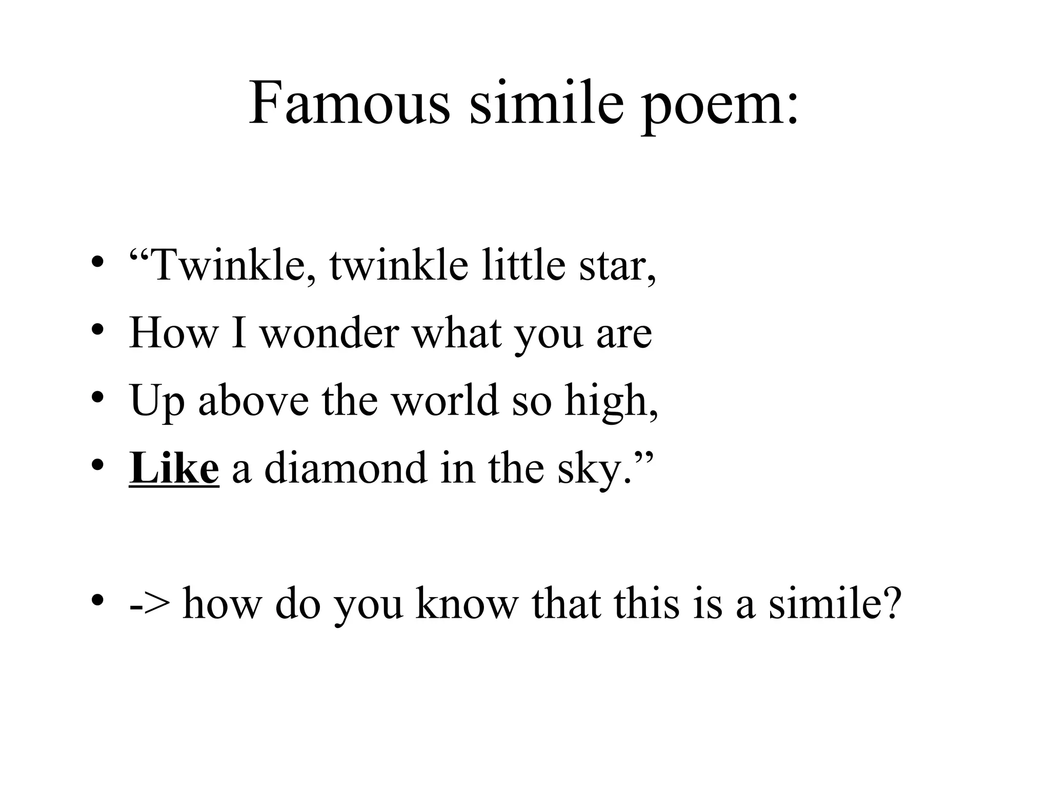 Simile class slides | PPT