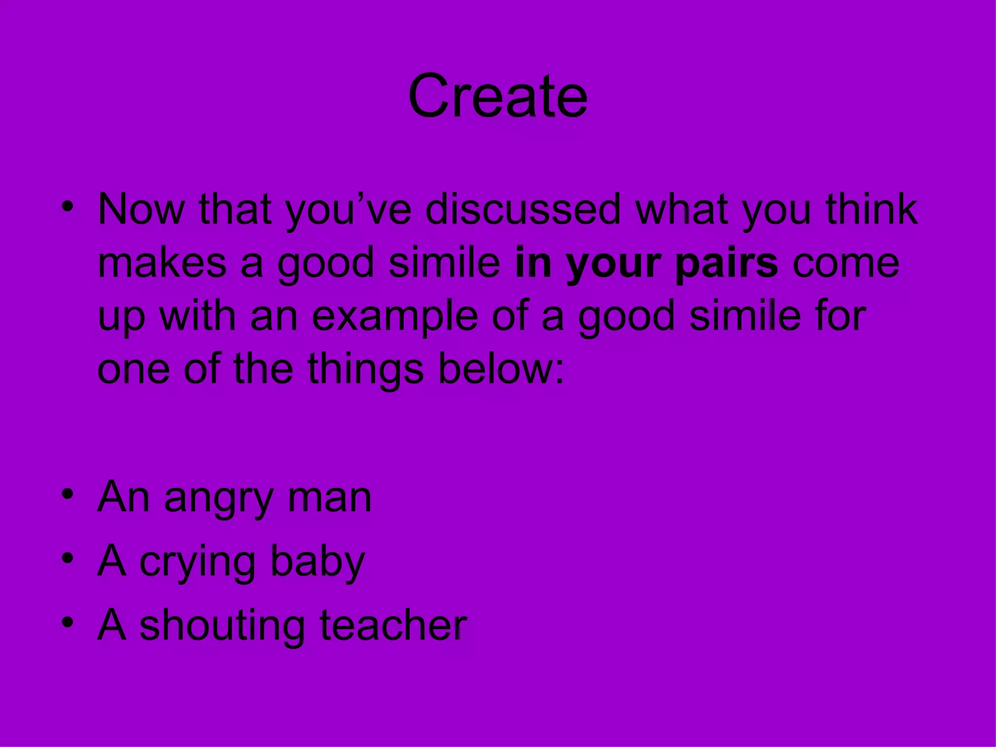 Simile exercises blooms | PPT