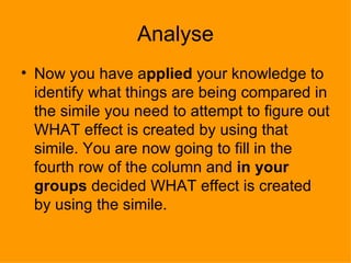 Simile exercises blooms | PPT