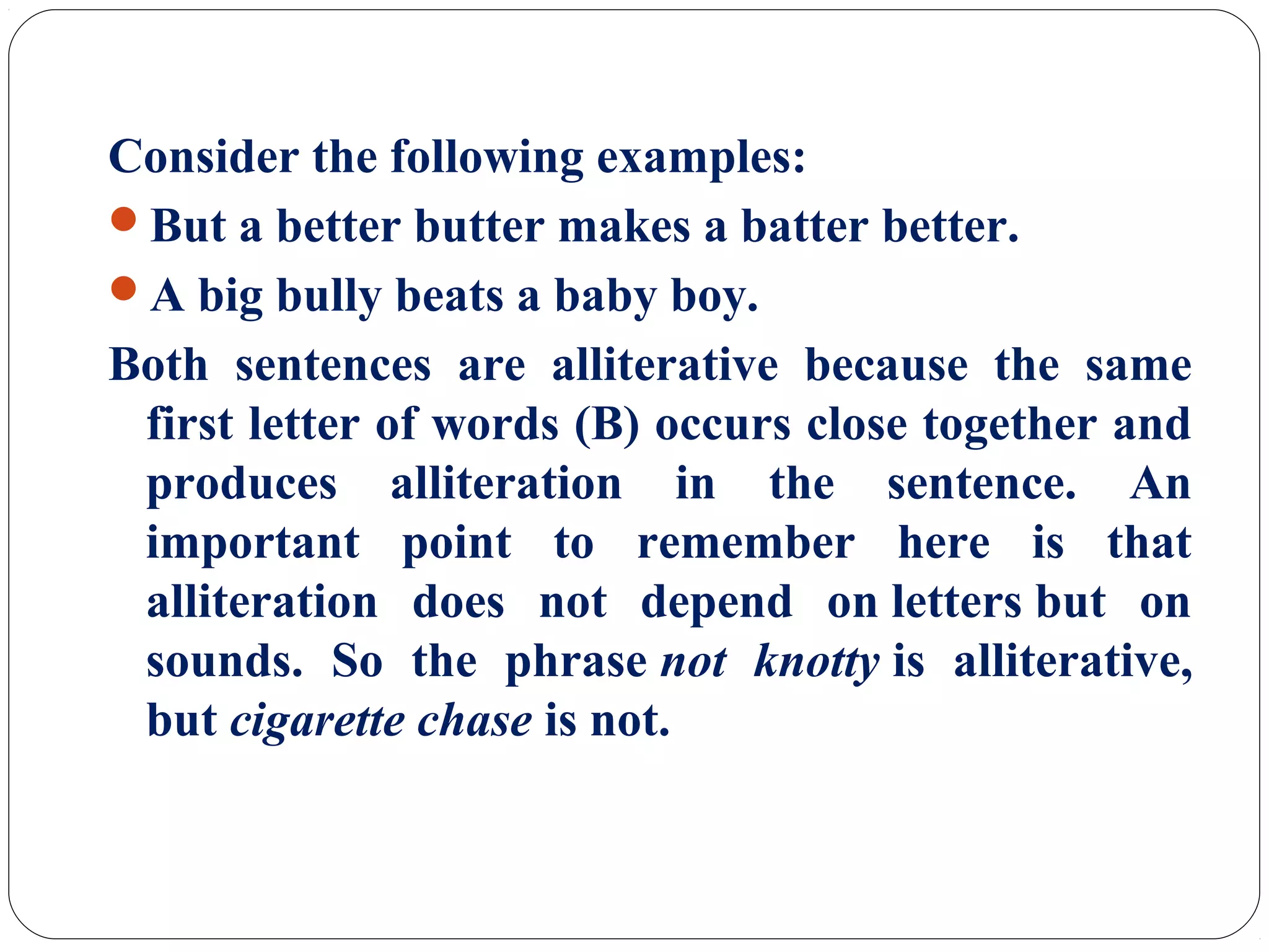 Simile, metaphor, alliteration, assonance, speaker and personification ...