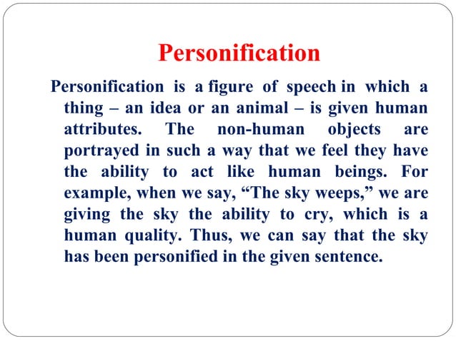Simile, metaphor, alliteration, assonance, speaker and personification ...