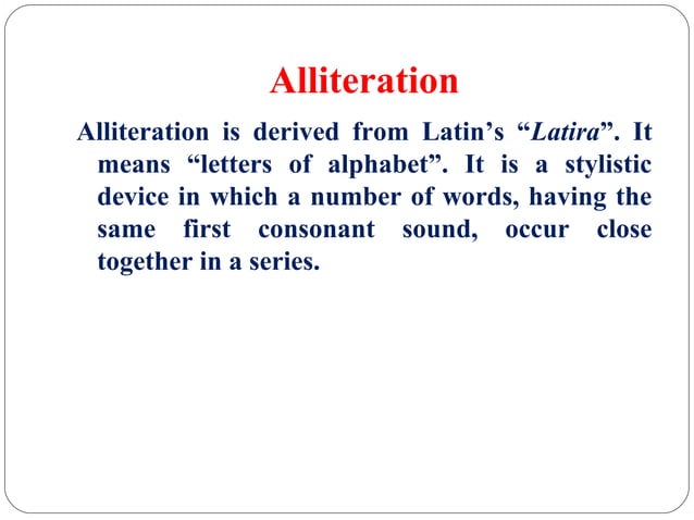 Simile, metaphor, alliteration, assonance, speaker and personification ...