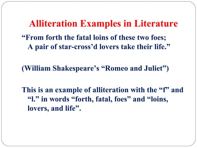 Simile, metaphor, alliteration, assonance, speaker and personification ...