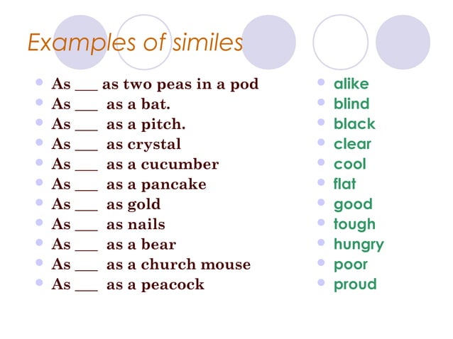 Figures of speech: Similes | PPT