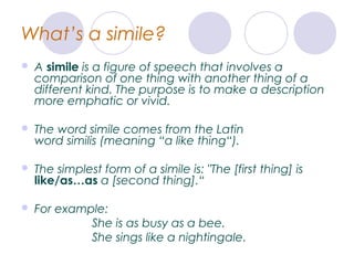 Figures of speech: Similes | PPT