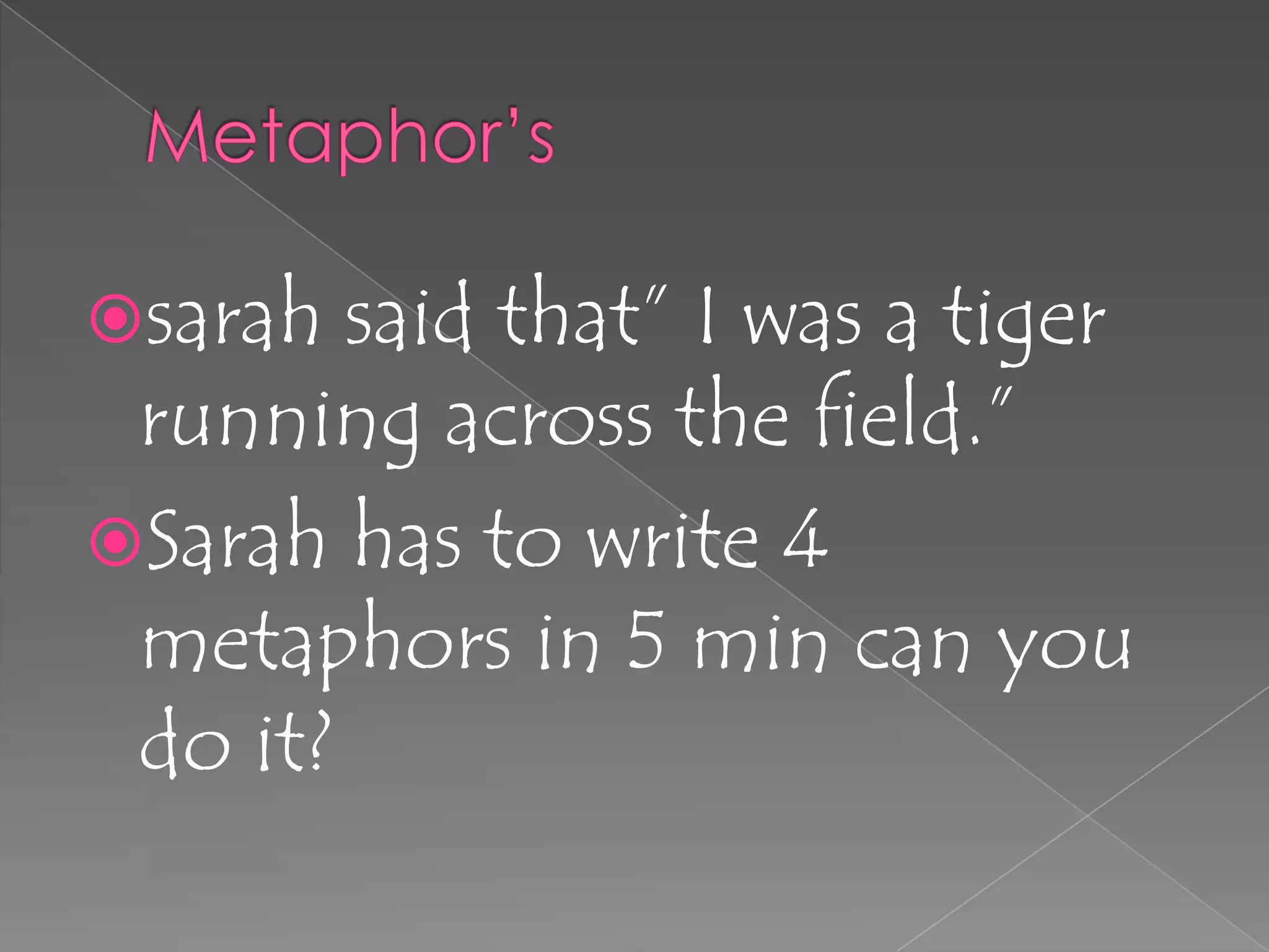 Simile’S And Metaphor’S | PPTX