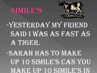 Simile’S And Metaphor’S | PPTX