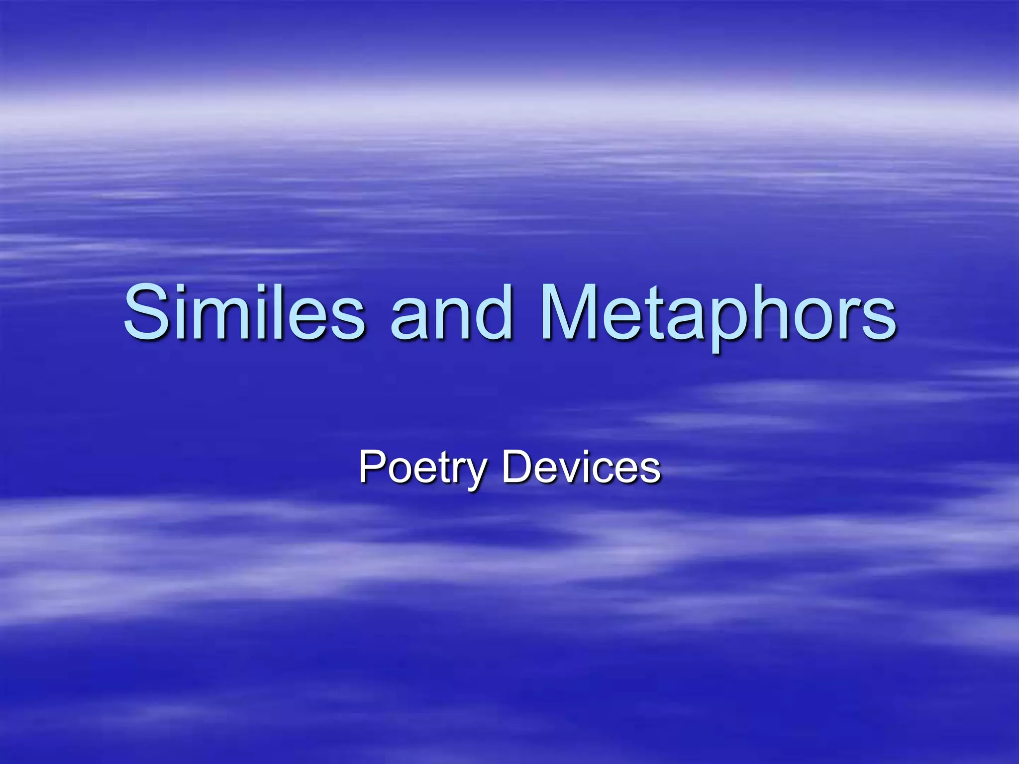 Similes and metaphors | PPSX | Poetry | Books and Literature