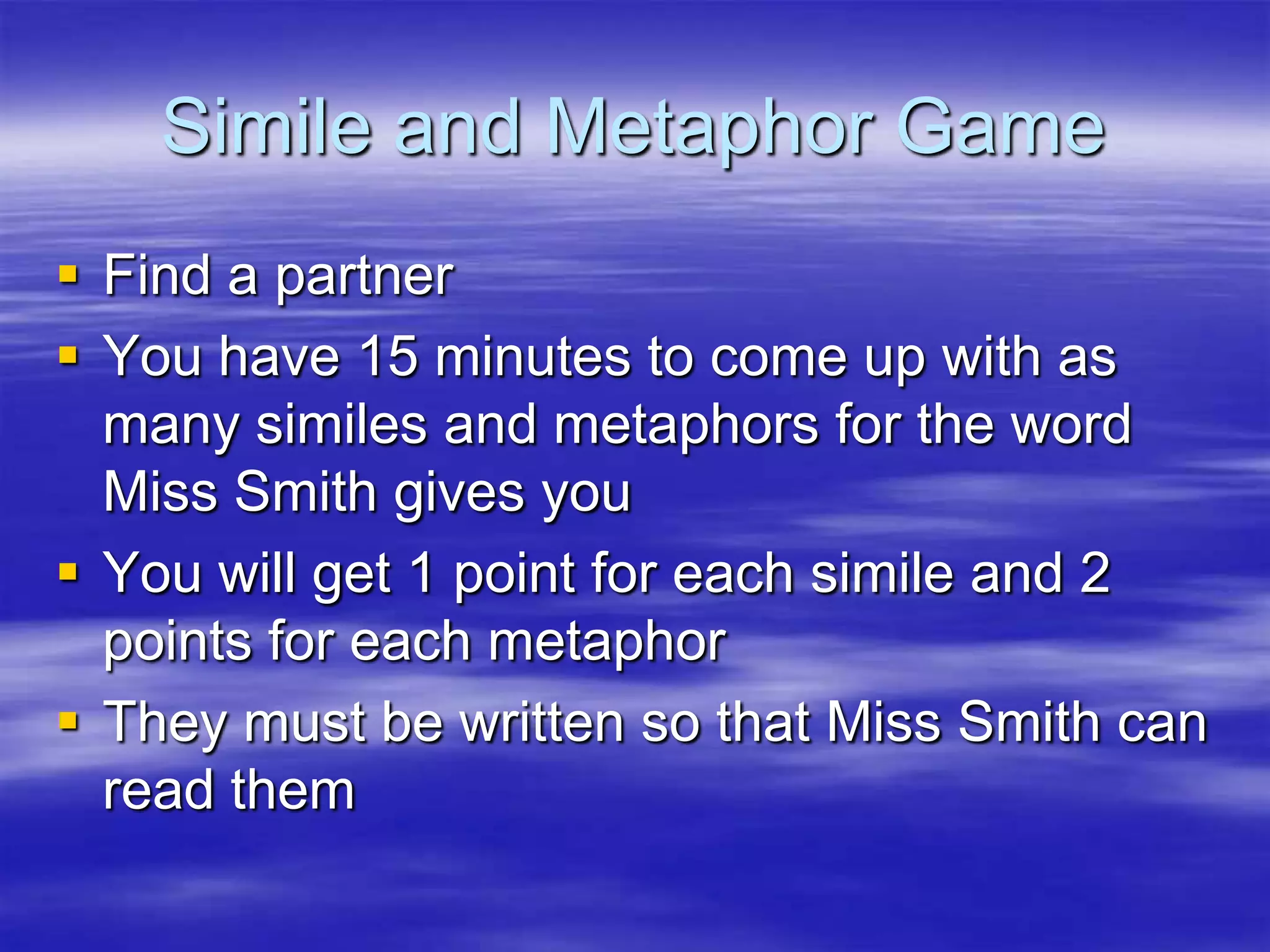 Similes and metaphors | PPSX | Poetry | Books and Literature