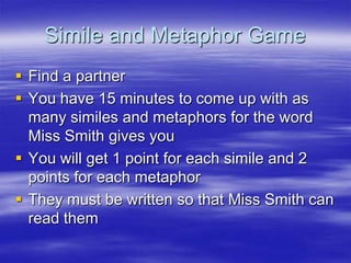 Similes and metaphors | PPSX | Poetry | Books and Literature