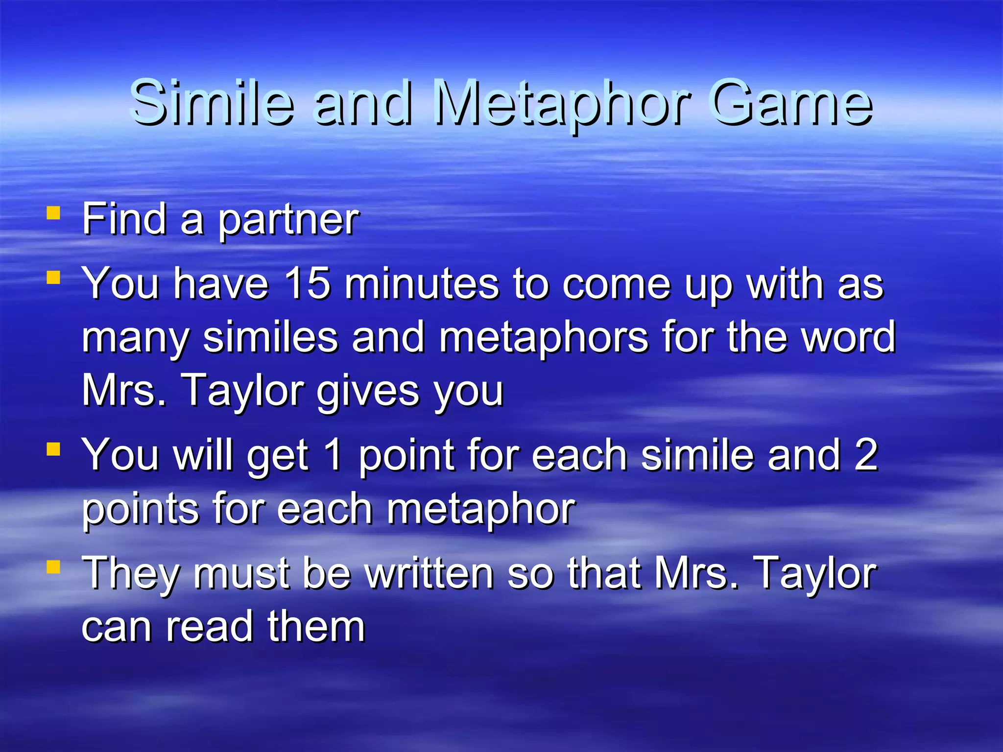 Similes and Metaphors | PPT | Poetry | Books and Literature