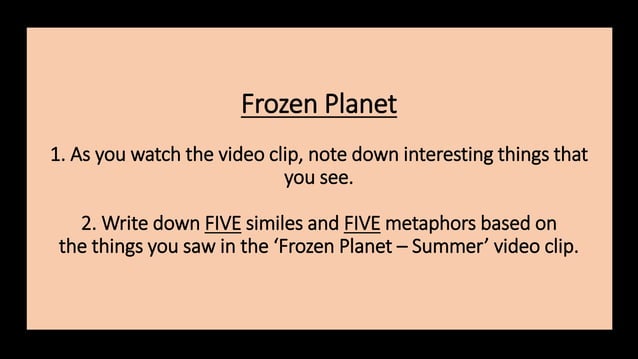 Using Similes and Metaphors in Descriptive / Expressive / Creative ...