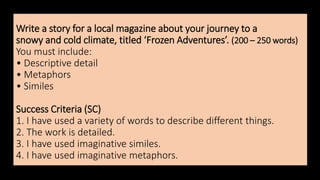 Using Similes and Metaphors in Descriptive / Expressive / Creative ...