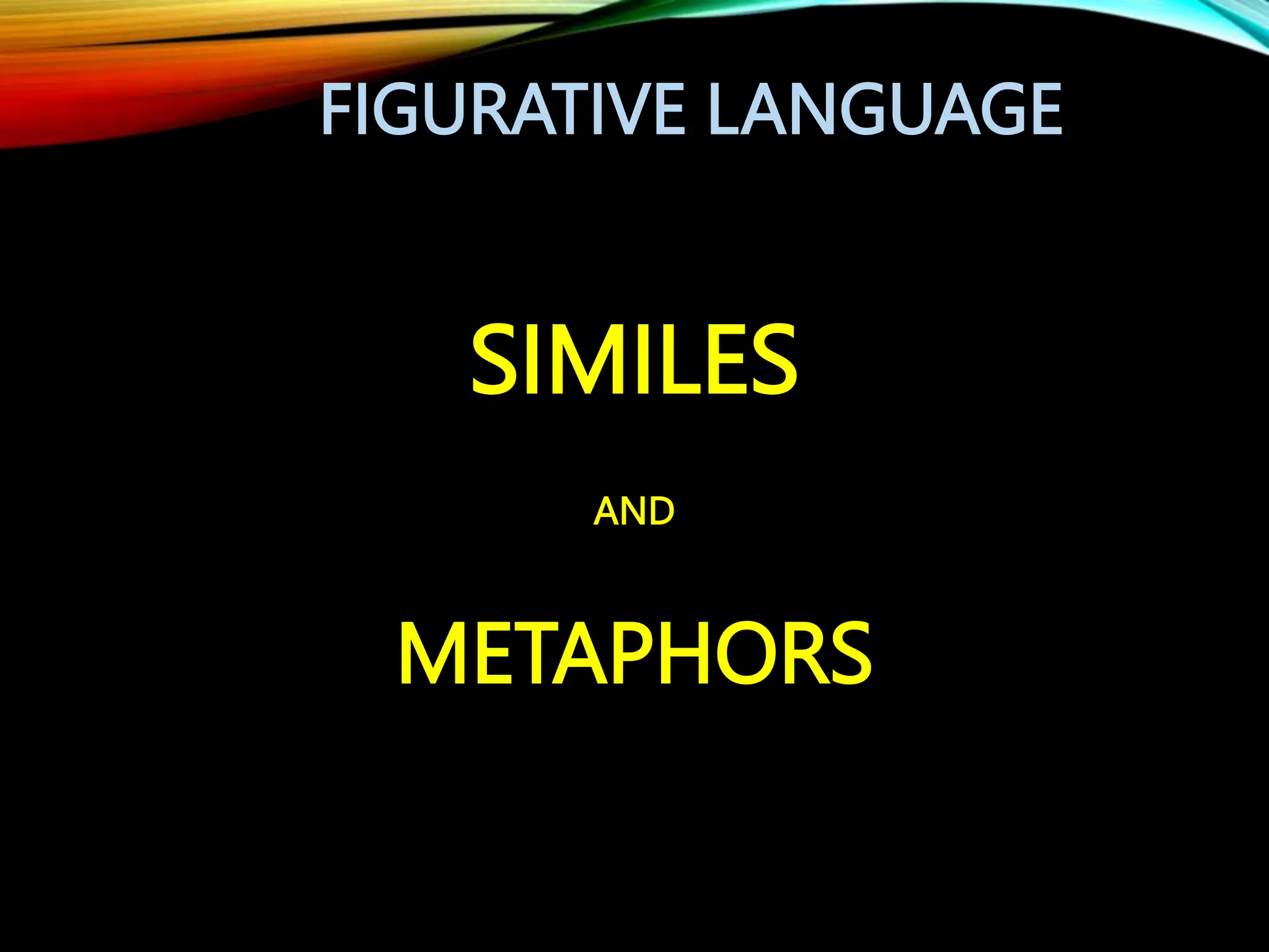 Similes and Metaphors with examples from "Crow Country" | PPT