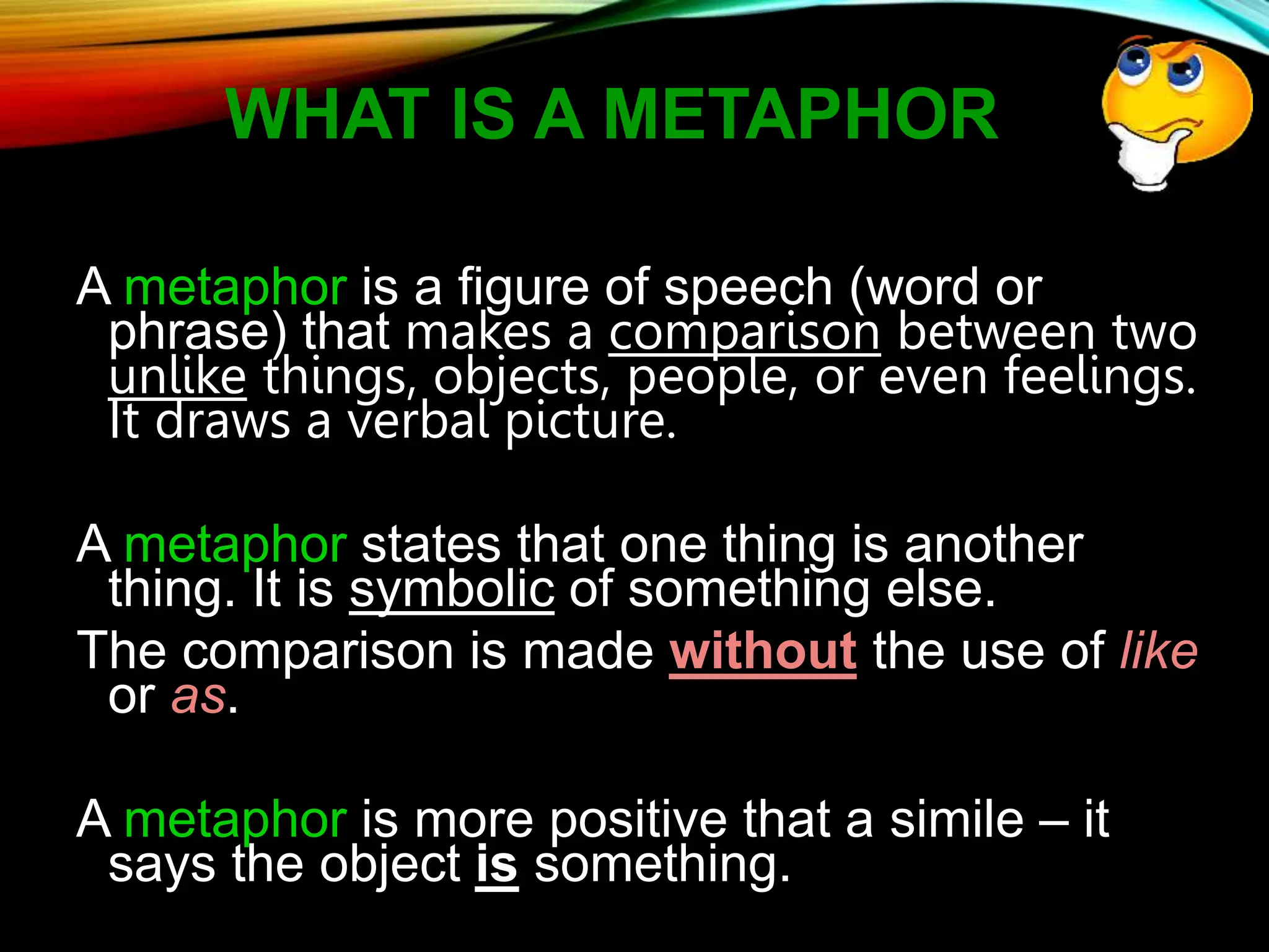 Similes and Metaphors with examples from "Crow Country" | PPT