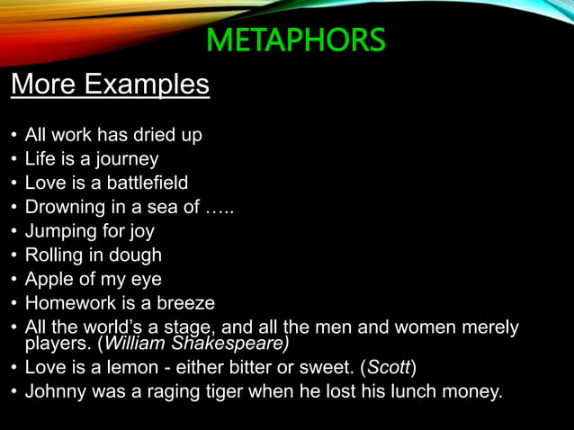 Similes and Metaphors with examples from "Crow Country" | PPT