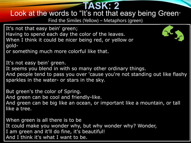 Similes and Metaphors with examples from "Crow Country" | PPT